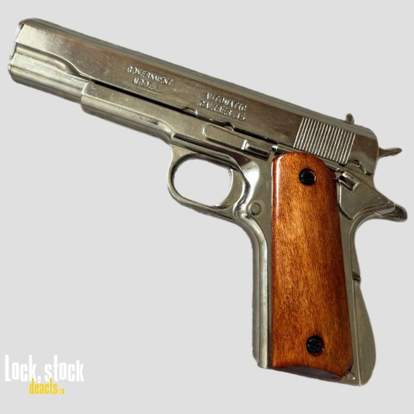 Denix Replica M1911A1 Pistol - Silver 6316 - Lockstock Deacts